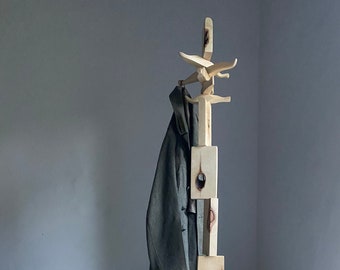 Birch Tree Coat Rack, Unique Coat Stand, Handmade Coat Rack, Abstract ...
