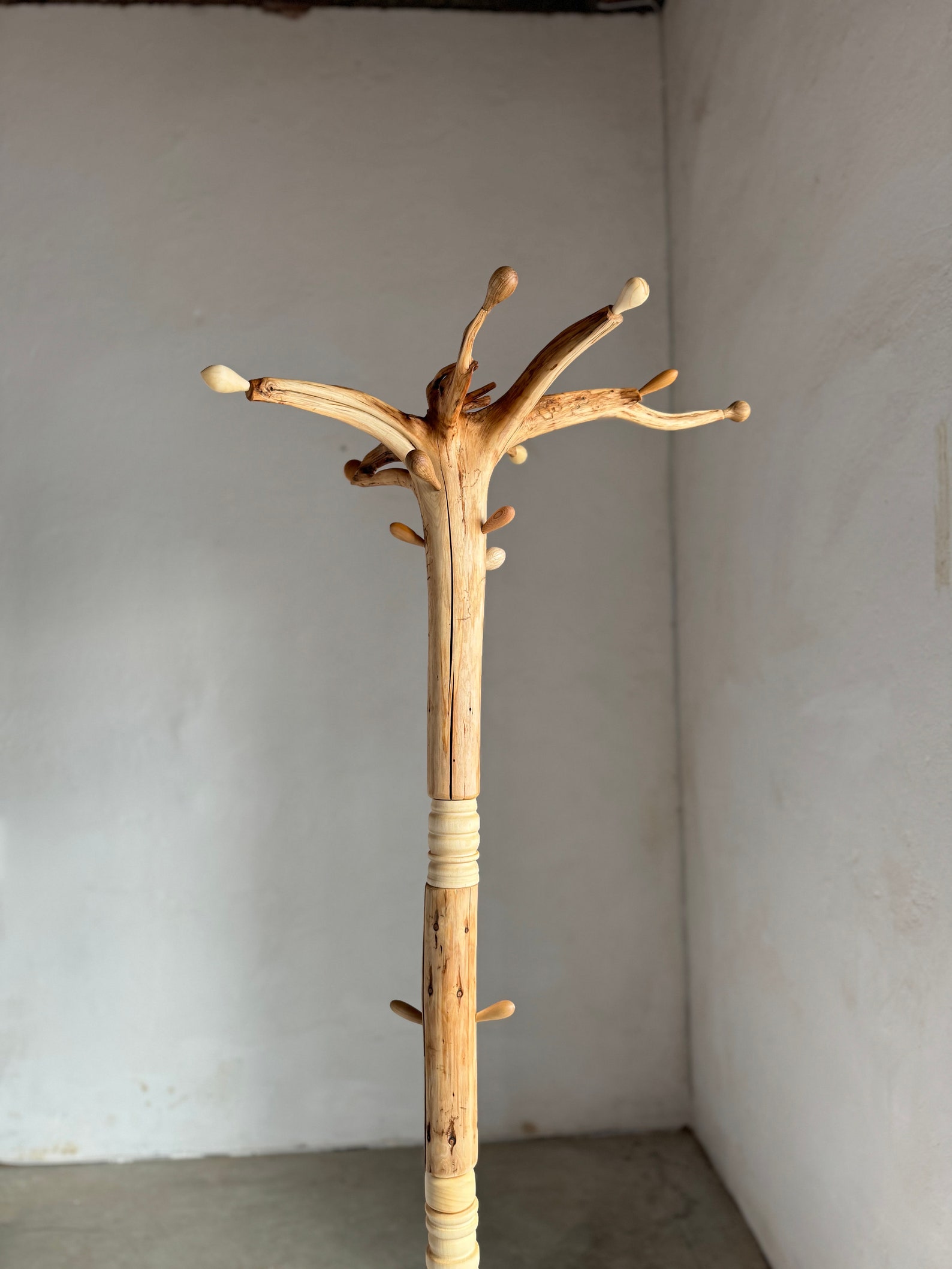 Red Wooden Root Coat Rack, Coat Rack, Rustic Tree Coat Stand, Coat Rack ...