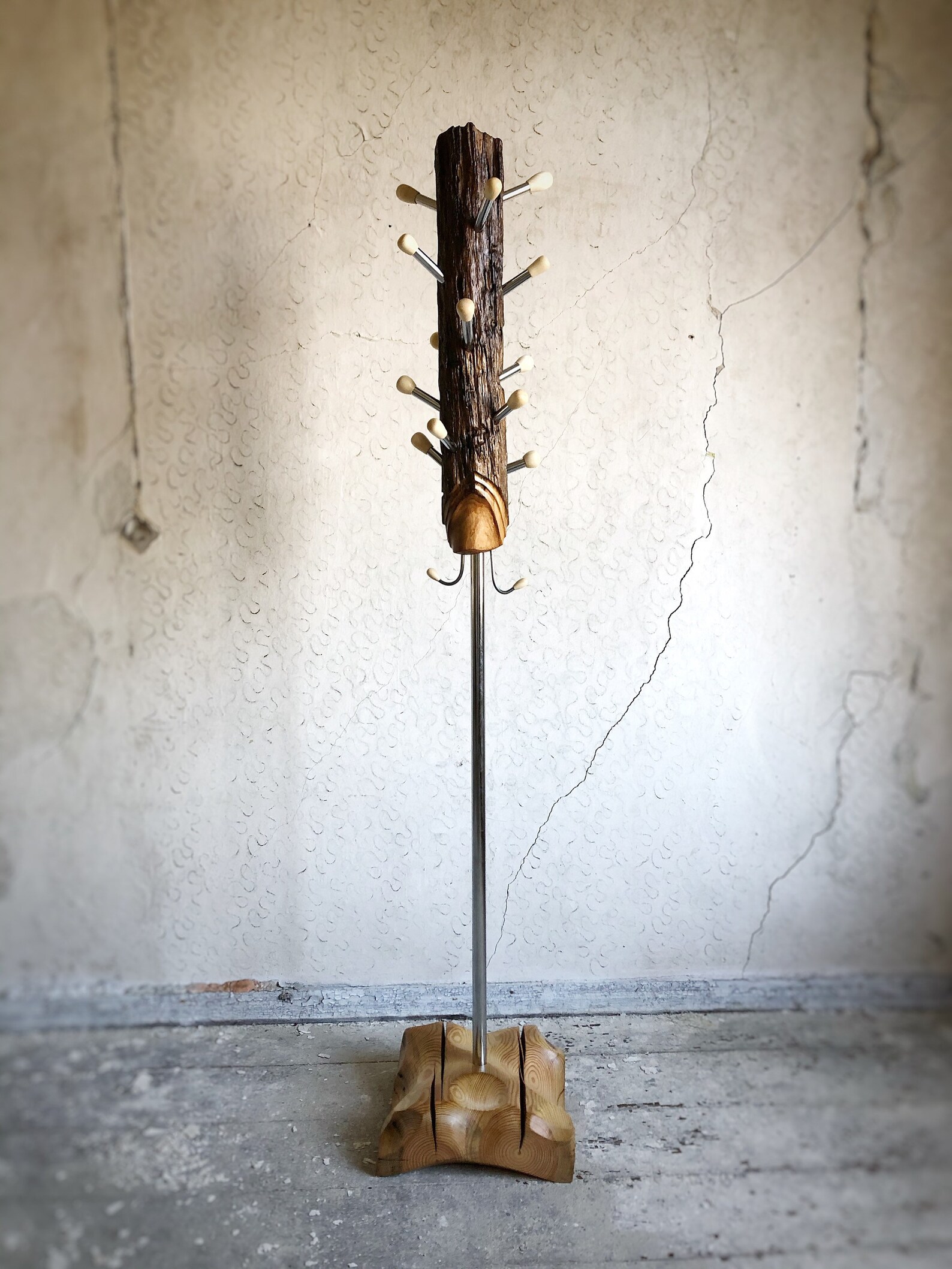 Rustic Driftwood Coat Rack: Freestanding Tree Coat Stand - Etsy