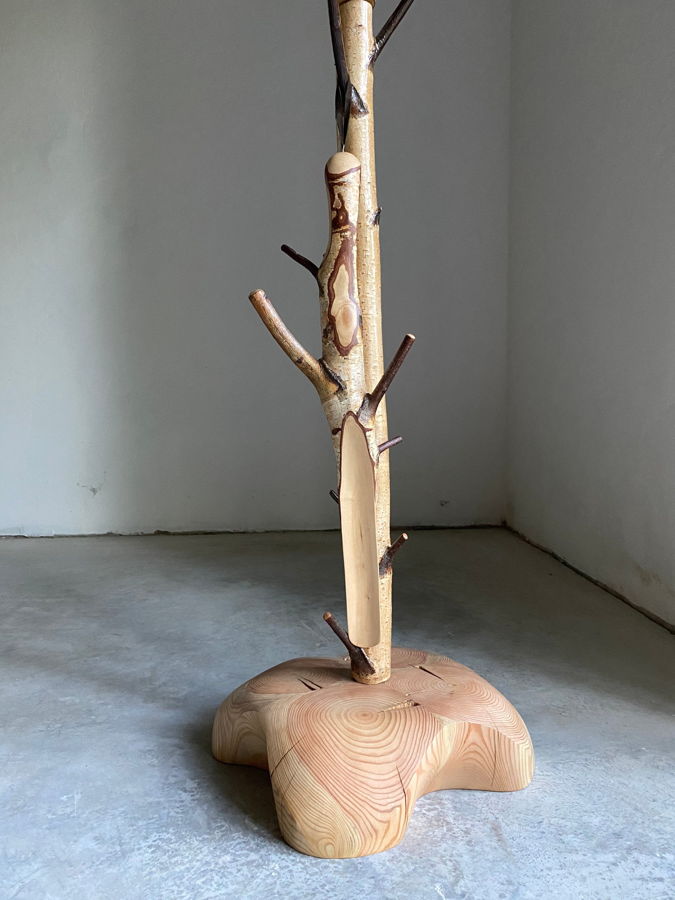 Birch Tree Coat Rack, Unique Coat Stand, Handmade Coat Rack, Abstract ...