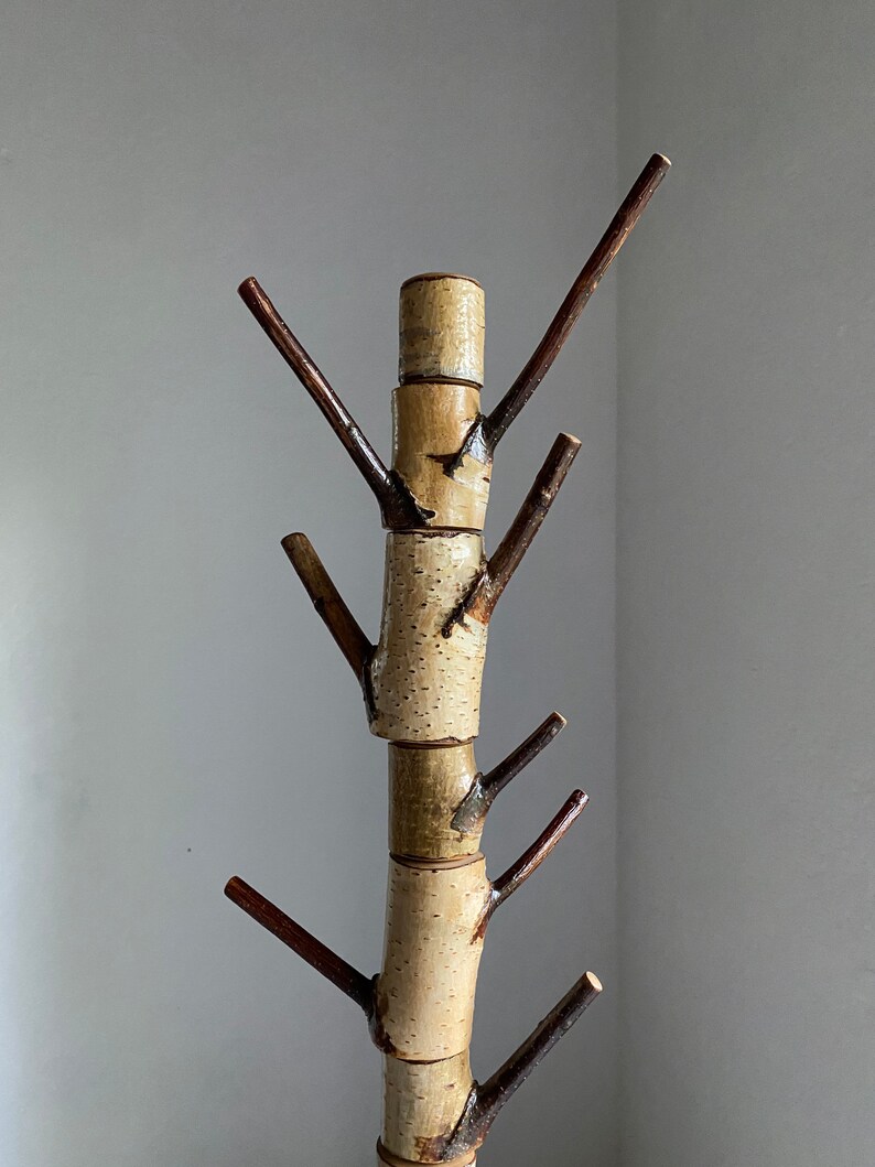Birch Tree Coat Rack, Unique Coat Stand, Handmade Coat Rack, Abstract ...