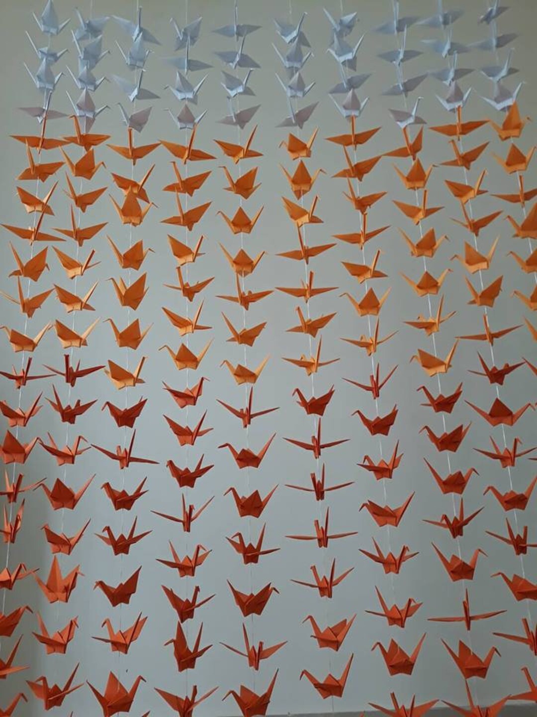 1000 Ombre Orange Paper Cranes on String Origami Cranes 50 - Etsy