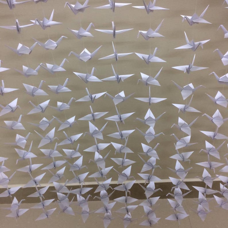 240 White Paper Cranes 12 Strands Set of 20 Origami Cranes - Etsy