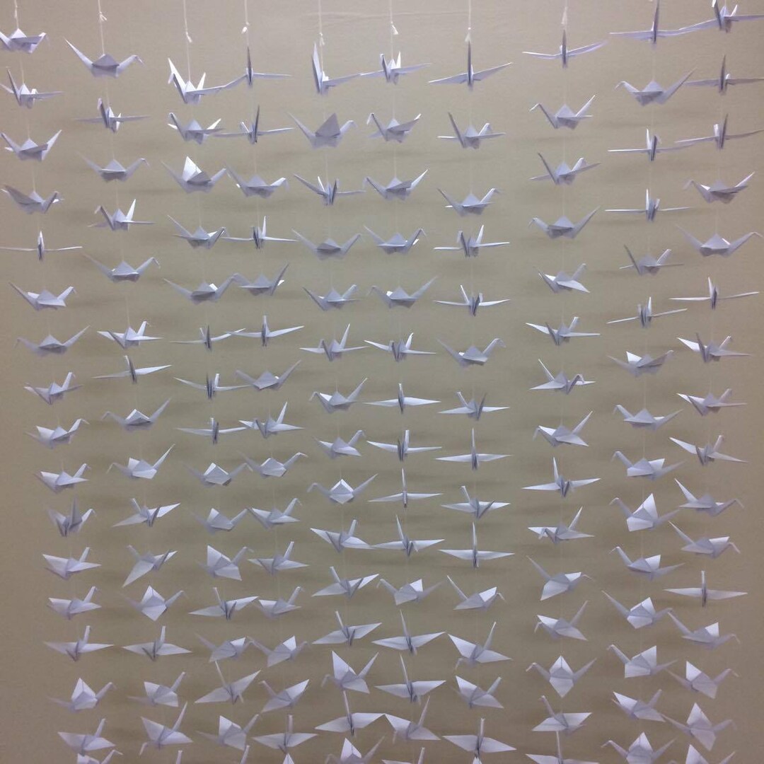 240 White Paper Cranes 12 Strands Set of 20 Origami Cranes - Etsy