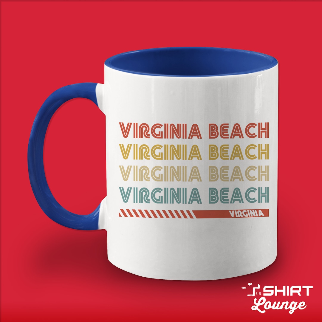 Virginia Beach Mug, Retro Virginia Beach Coffee Cup, Vintage Virginia ...
