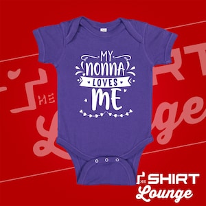 My Nonna Loves Me Baby One Piece Bodysuit Toddler T-shirt, I Love My Nonna, Nonna Gifts, Nonna ...