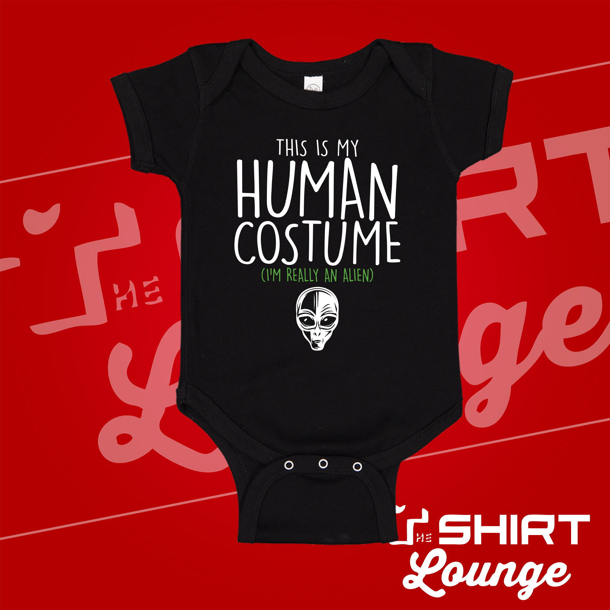 This My Human Costume I'm Really An Alien Baby Bodysuit | Etsy