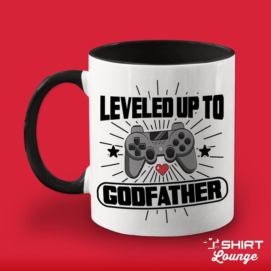 Leveled up to Godfather Coffee Mug: Gamer Gift - Etsy