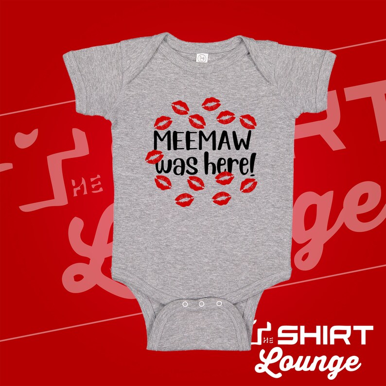 Meemaw Was Here Baby Bodysuit One Piece or Toddler Shirt, Meemaw Shirt ...