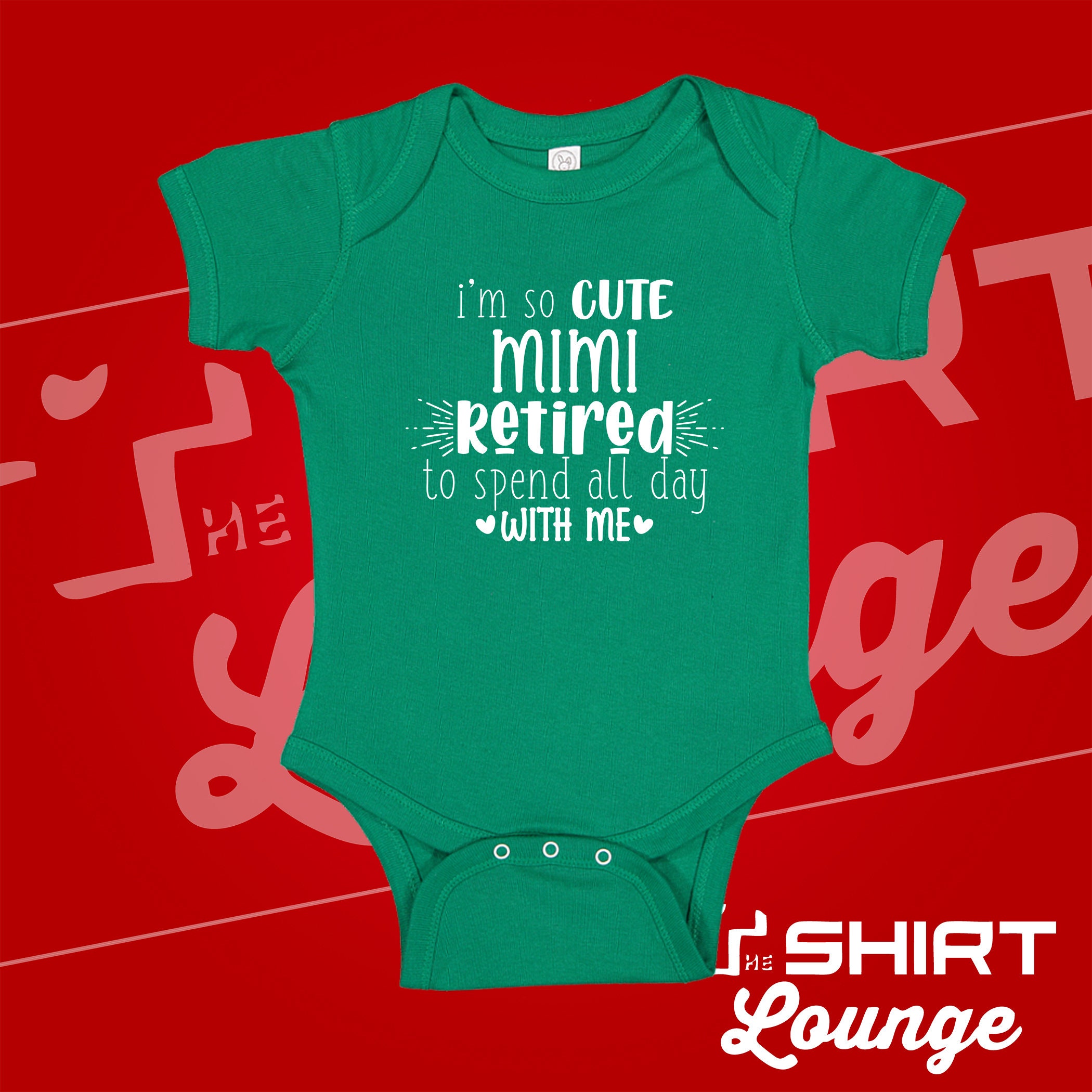 My Mimi Retired to Spend All Day With Me Baby Bodysuit Toddler T-shirt ...
