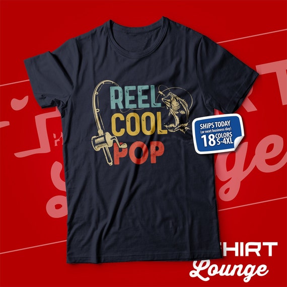 Reel Cool Pop Shirt for Men Pop's Fishing Buddy T-shirt - Etsy