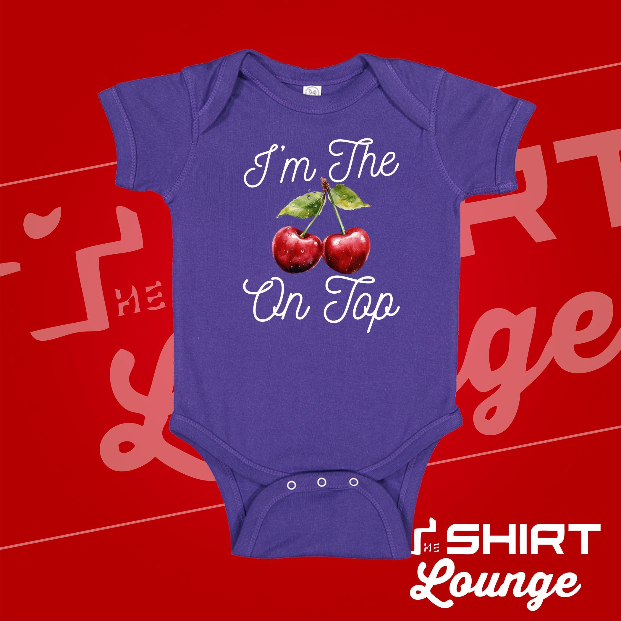 I'm the Cherry on Top Baby Bodysuit Toddler T-shirt, Cute Cherry Baby ...