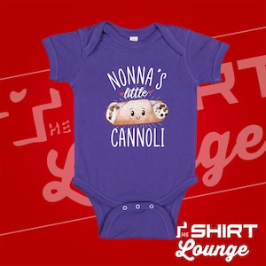 Nonna's Little Cannoli Baby Bodysuit One Piece Toddler Shirt, Cute Italian Grandparents Gift ...