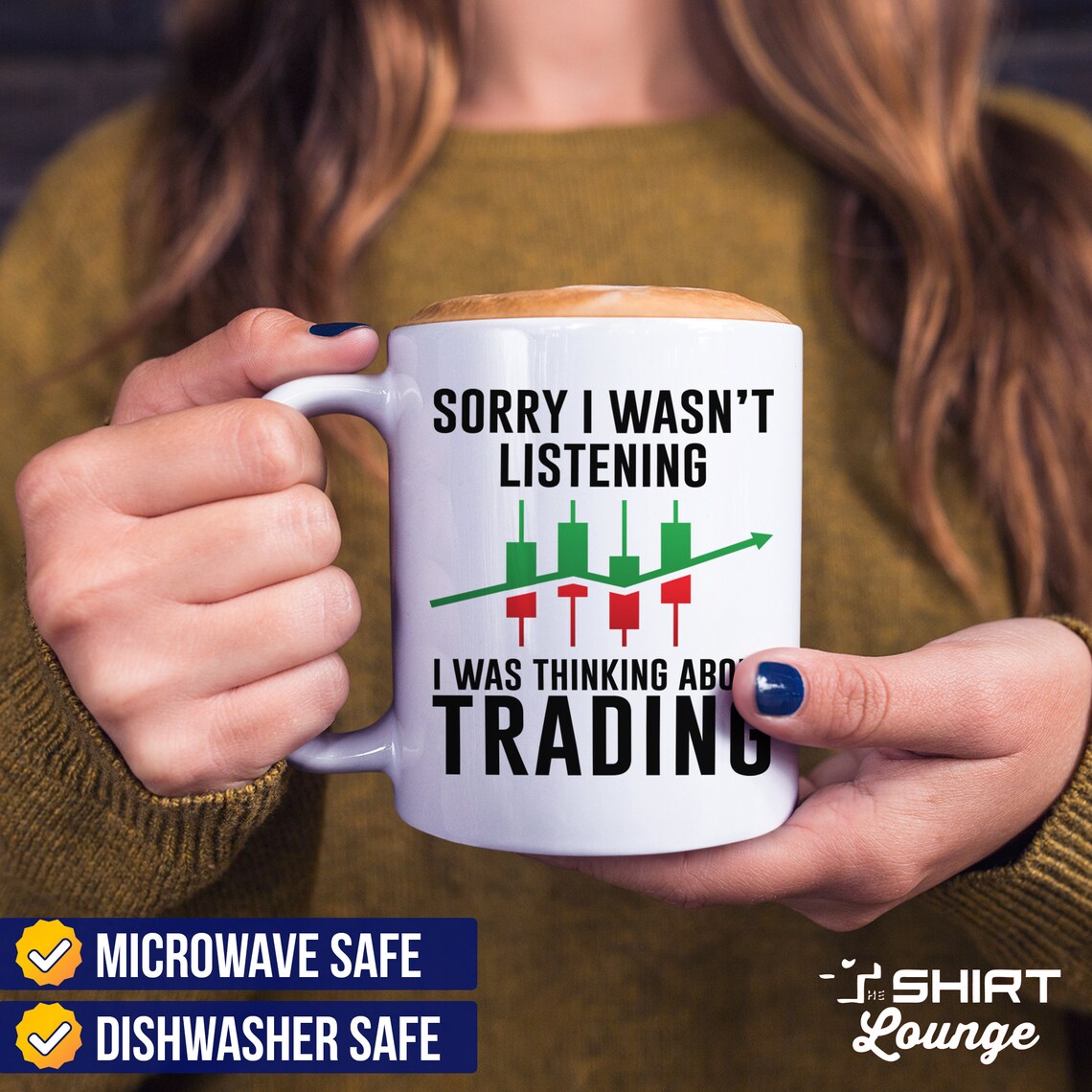 Funny Stock Trader Coffee Mug: "thinking About Trading" Investor Gift ...
