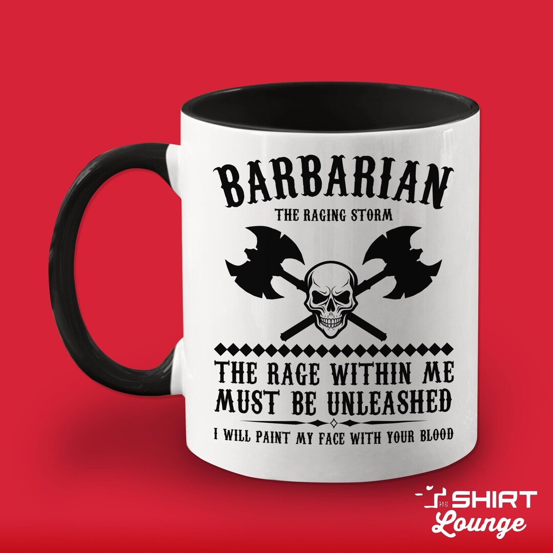 Barbarian Rage Coffee Mug: Funny RPG Gamer Gift - Etsy