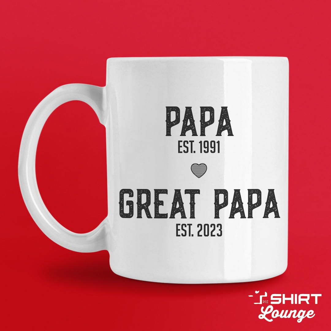 Custom Great Papa Mug, Papa to Great Papa Personalized Coffee Cup ...