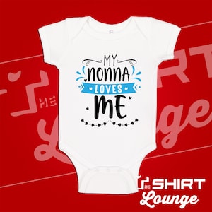 My Nonna Loves Me Baby One Piece Bodysuit Toddler T-shirt, I Love My Nonna, Nonna Gifts, Nonna ...