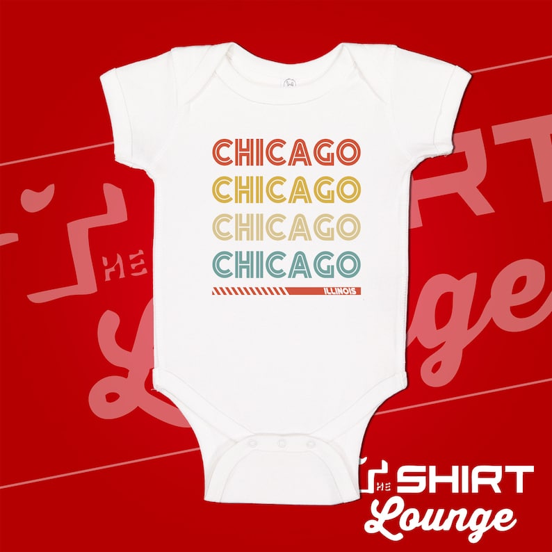 Retro Chicago Baby Bodysuit: Illinois Newborn Gift - Etsy