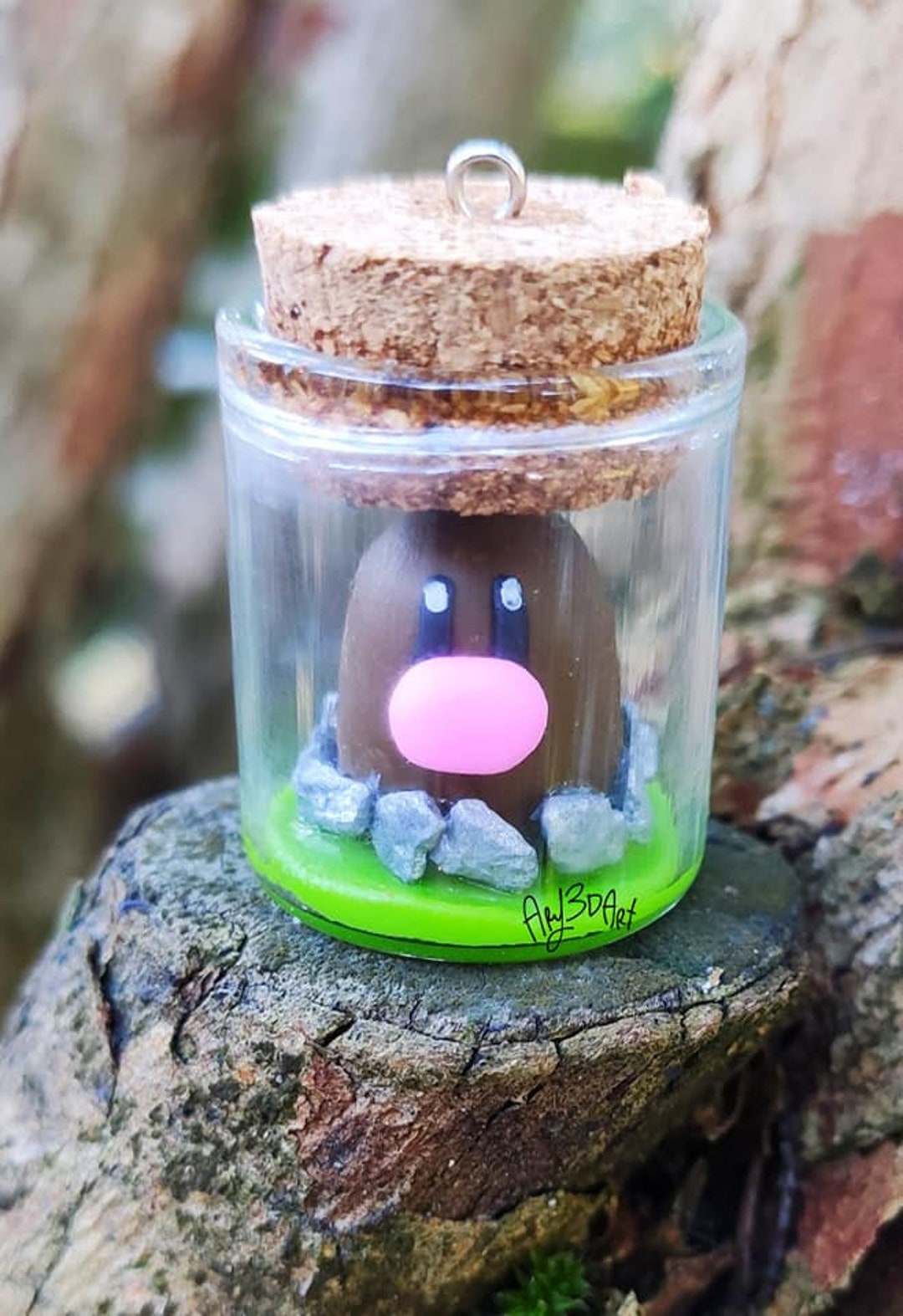 Diglett Polymer Clay Key Charm. - Etsy