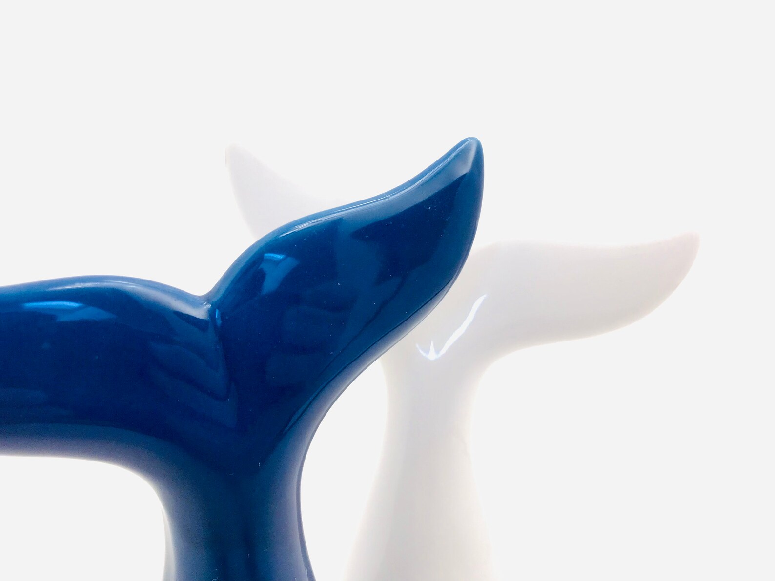 Ceramic Whale Tails, Vintage Ceramic Decoration, Ceramic Fish, Cabinet ...