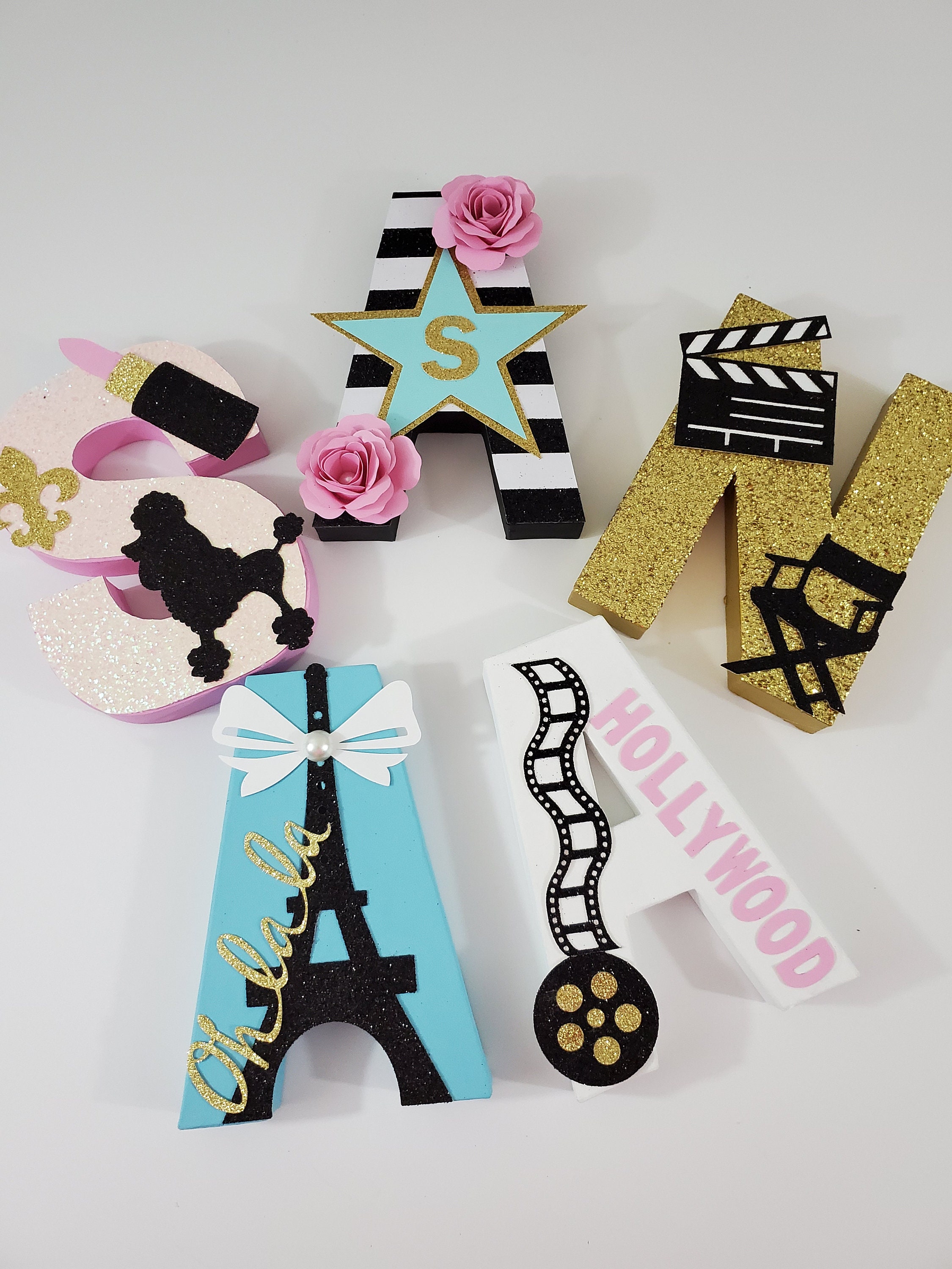Hollywood Star Letters Hollywood Party Decor Movie Star | Etsy