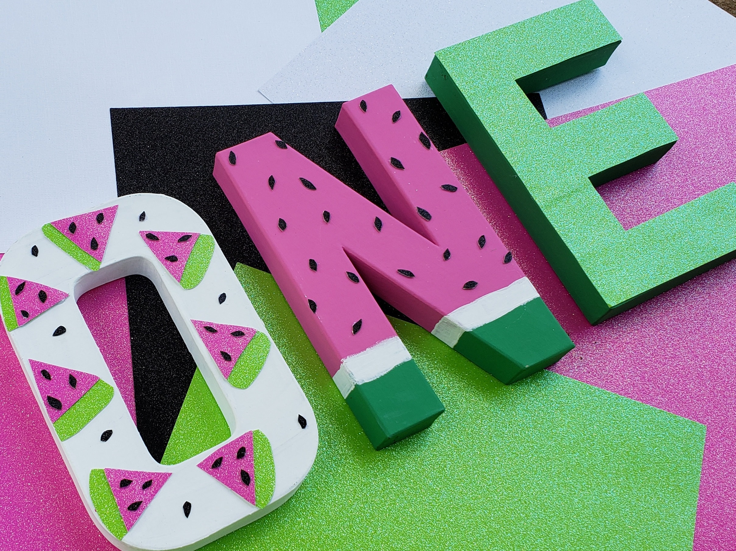 Watermelon Theme Letters One in a Melon First Birthday - Etsy