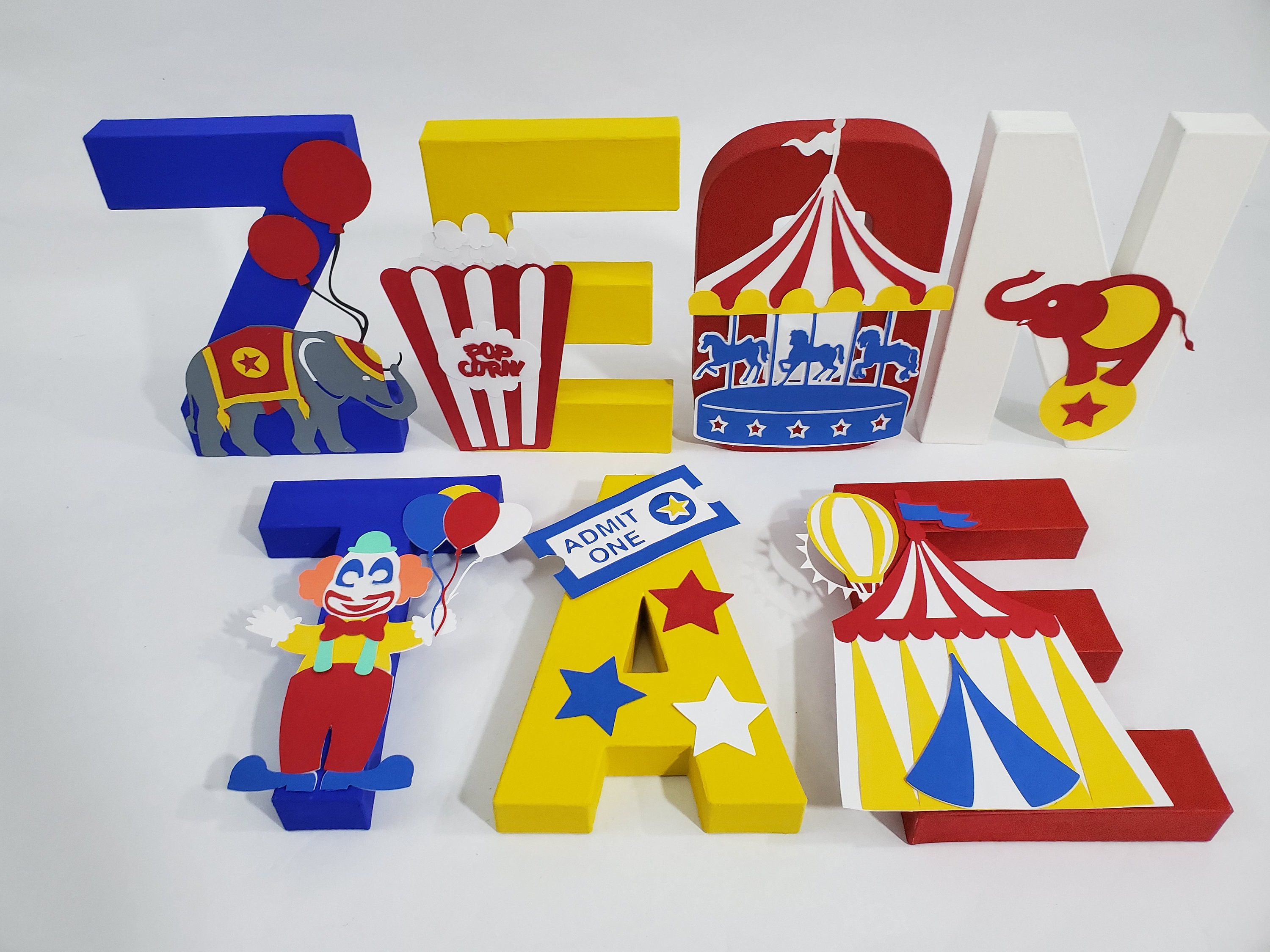 Carnival Letters Carnival Party Decor Circus Tent Circus | Etsy
