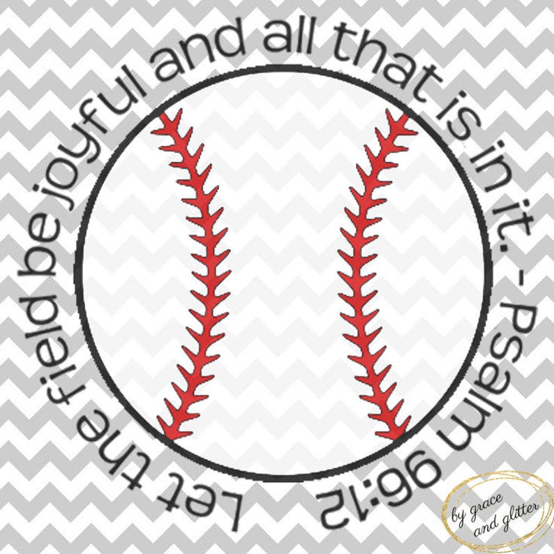 Baseball Psalm 96:12 SVG - Etsy