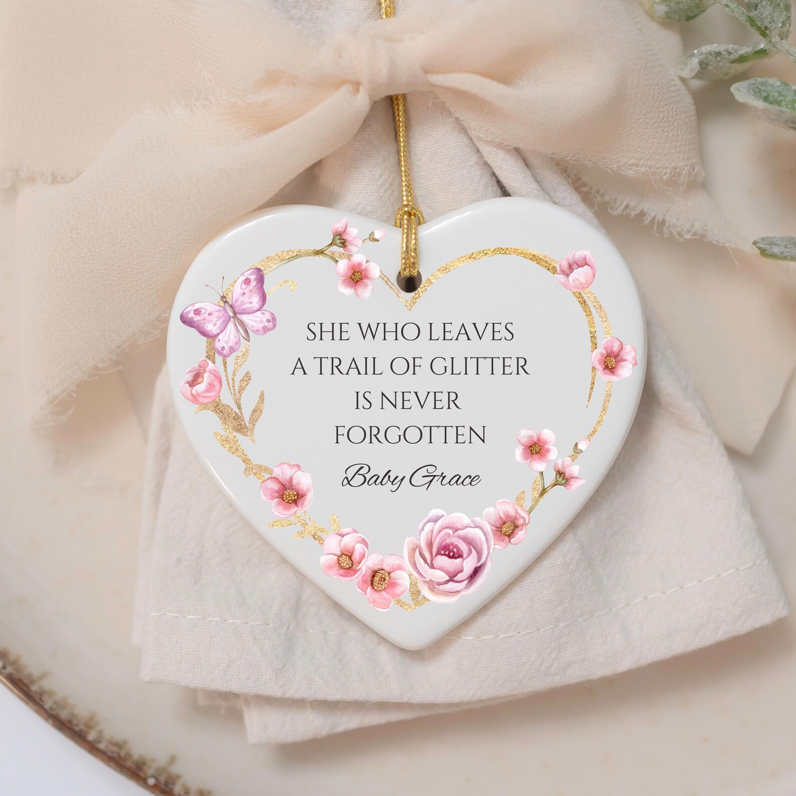 Custom Miscarriage Gift, Memorial Ornament, Bereavement Gift , in ...