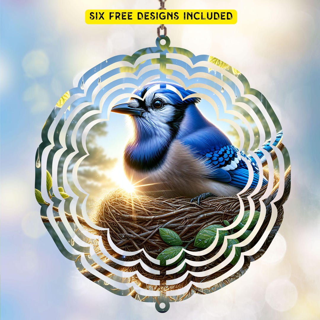 Blue Bird Nesting PNG, Wind Spinner PNG, Sparkle Bird Windspin, Blue ...