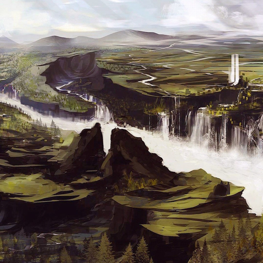 ANDUIN RIVER Painting: Tolkien’s Middle Earth Inspired Fine Art Print ...
