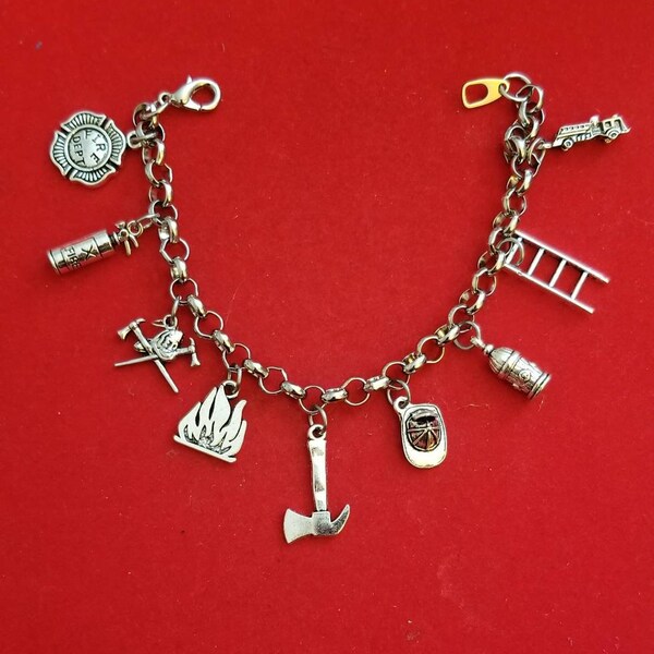 Firefighter Charm - Etsy