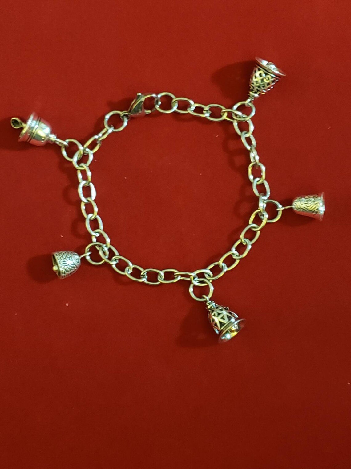 Silver Bell Chain Bracelet Bell Collector Charm Bracelet - Etsy