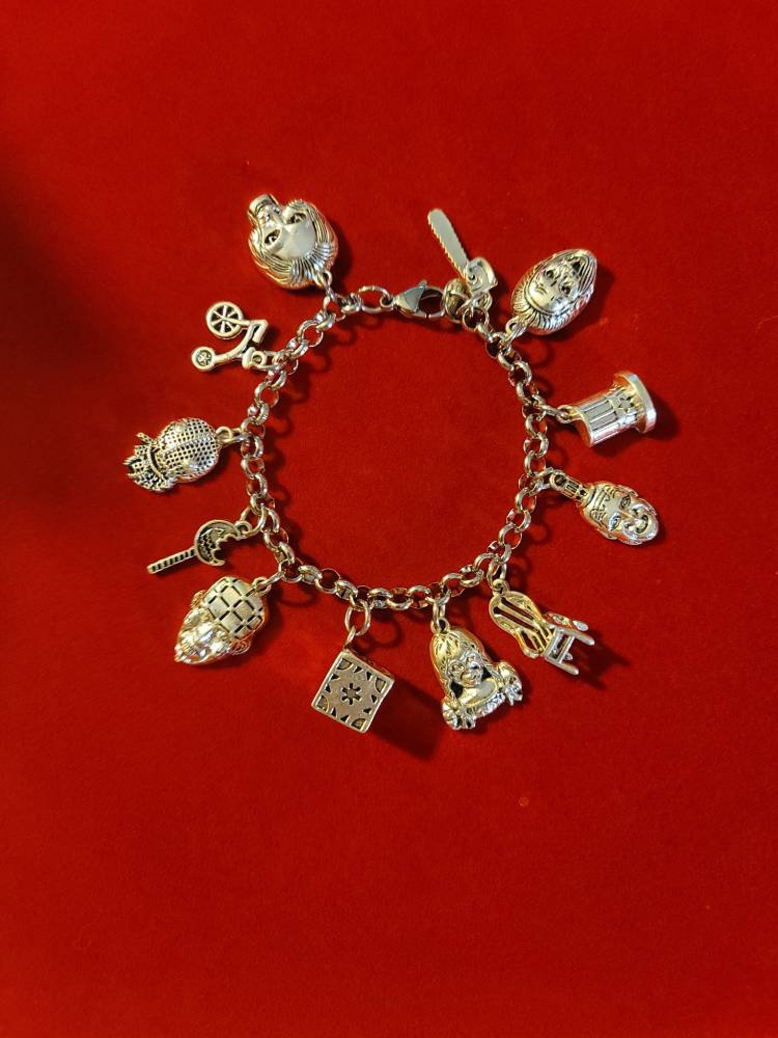 Silver Horror Movie Chain Bracelet Gift Freddie Kruger | Etsy