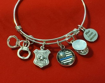 Police Charm Bracelet - Etsy