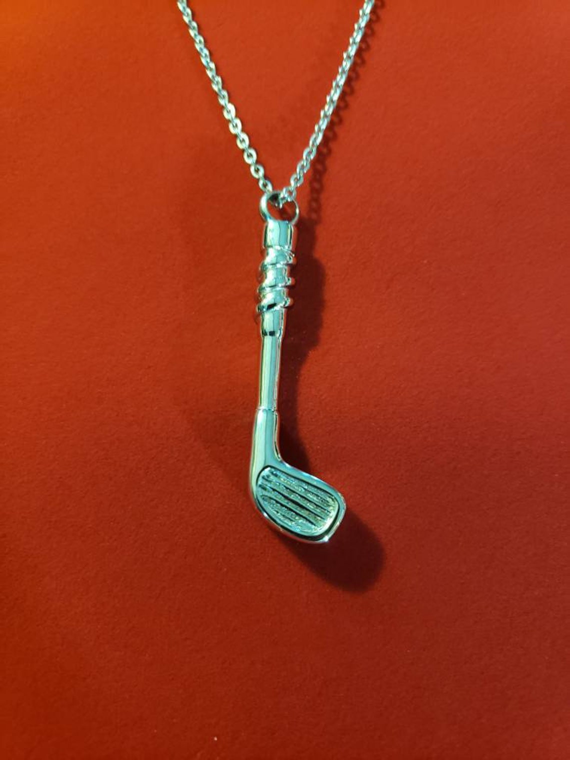 Silver Golf Club Urn Necklace Cremation Jewelry Keepsake | Etsy