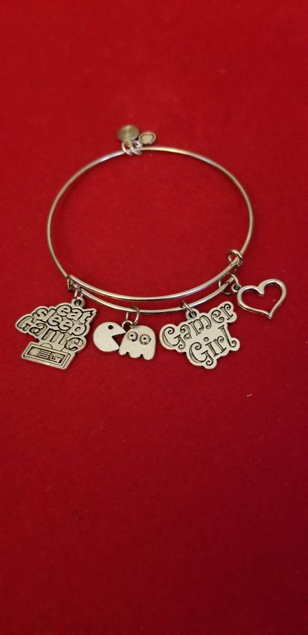 Silver Video Game Themed Charm Bracelet Gamer Girl Girl - Etsy