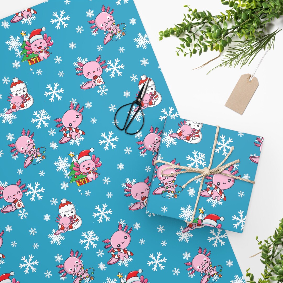 Axolotl Christmas Gift Wrapping Paper - Etsy