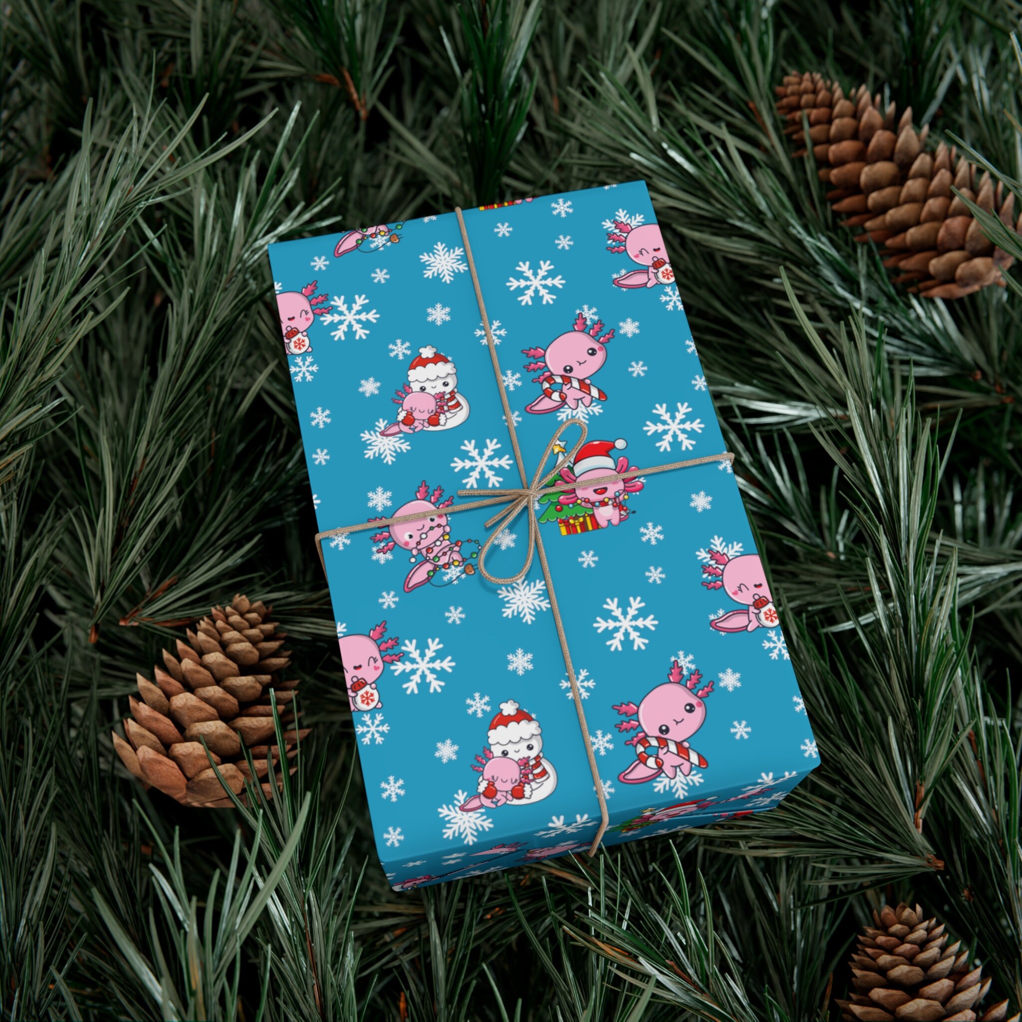 Axolotl Christmas Gift Wrapping Paper - Etsy