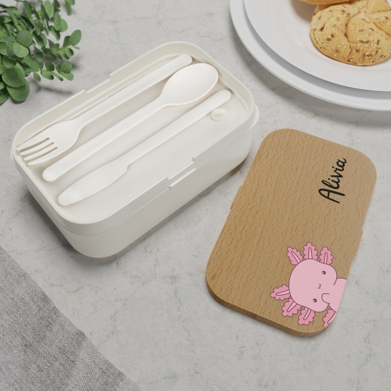 Axolotl Kawaii Bento Lunch Box for Teens and Adults Cute Container ...