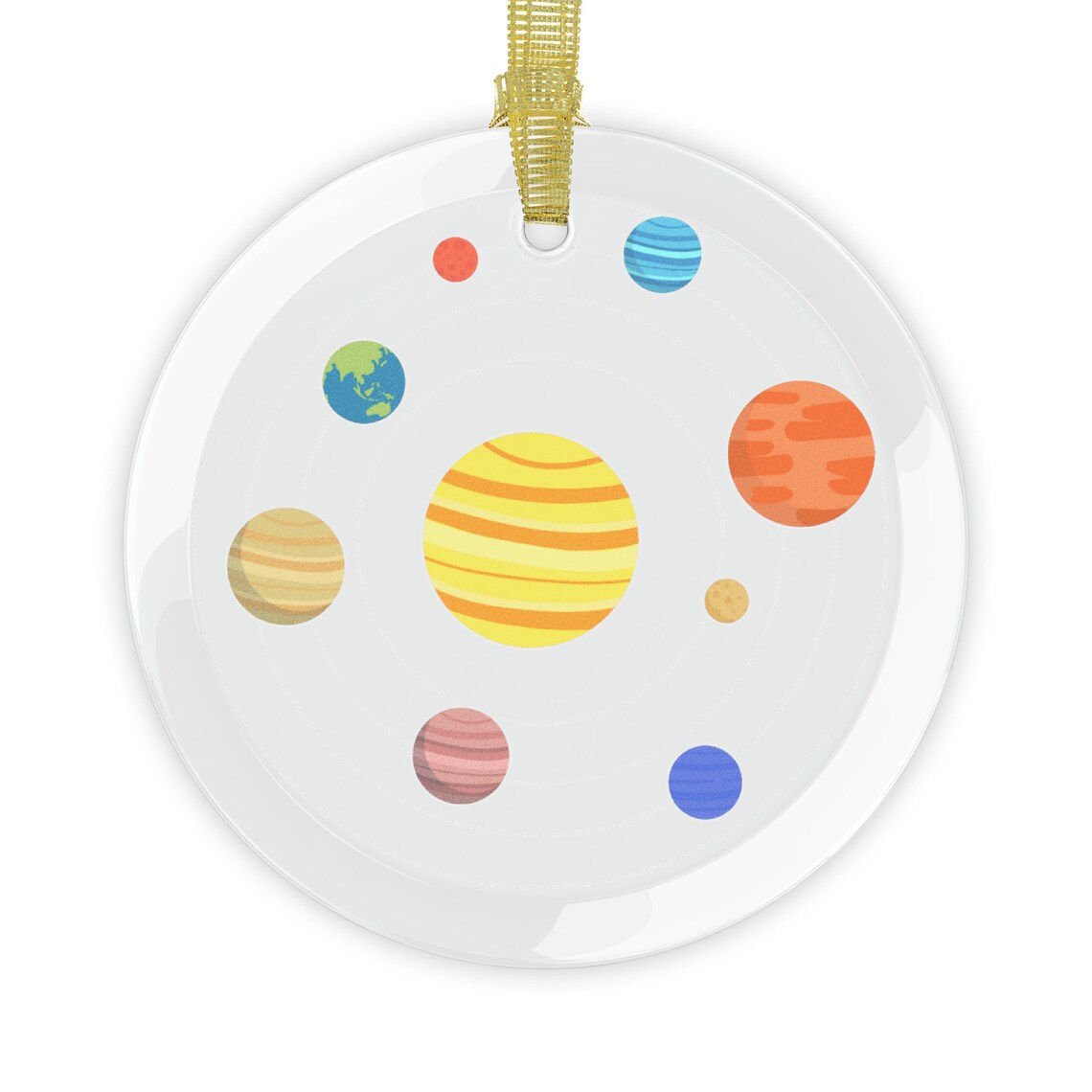 Solar System Ornament Planet Clear Glass Ornament Christmas Gift ...