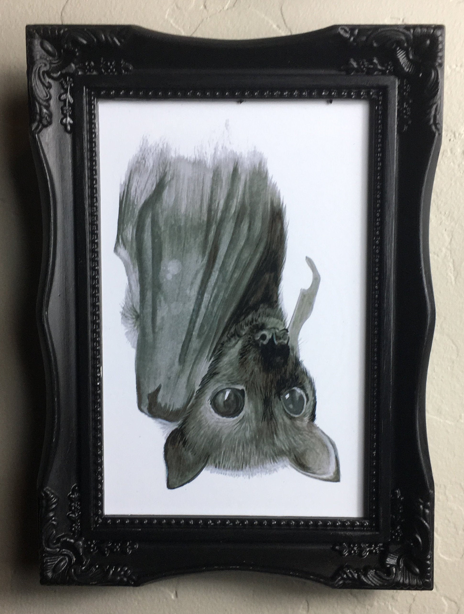 Wall Décor Home Décor A5 Bat 1 Original painting of a bat painted in ...