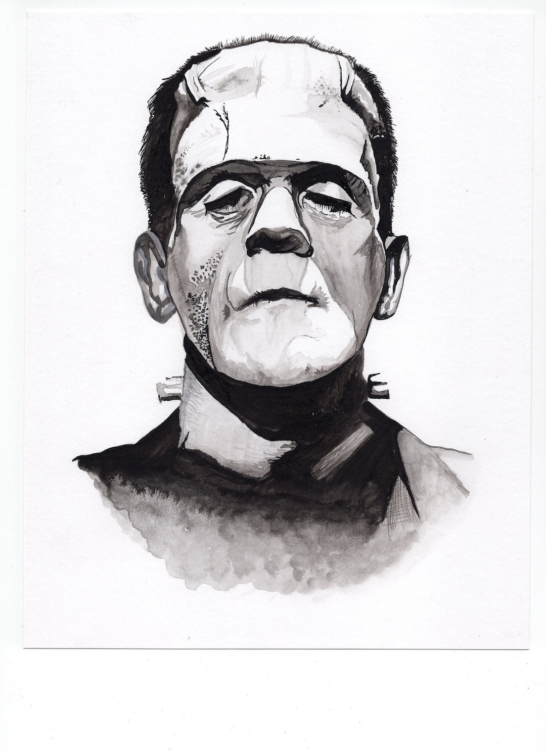 Frankenstein Monster Art Print - Etsy