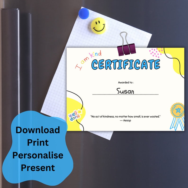 Printable Certificates for Pre Schoolers, Early Years, Primary. INSTANT ...