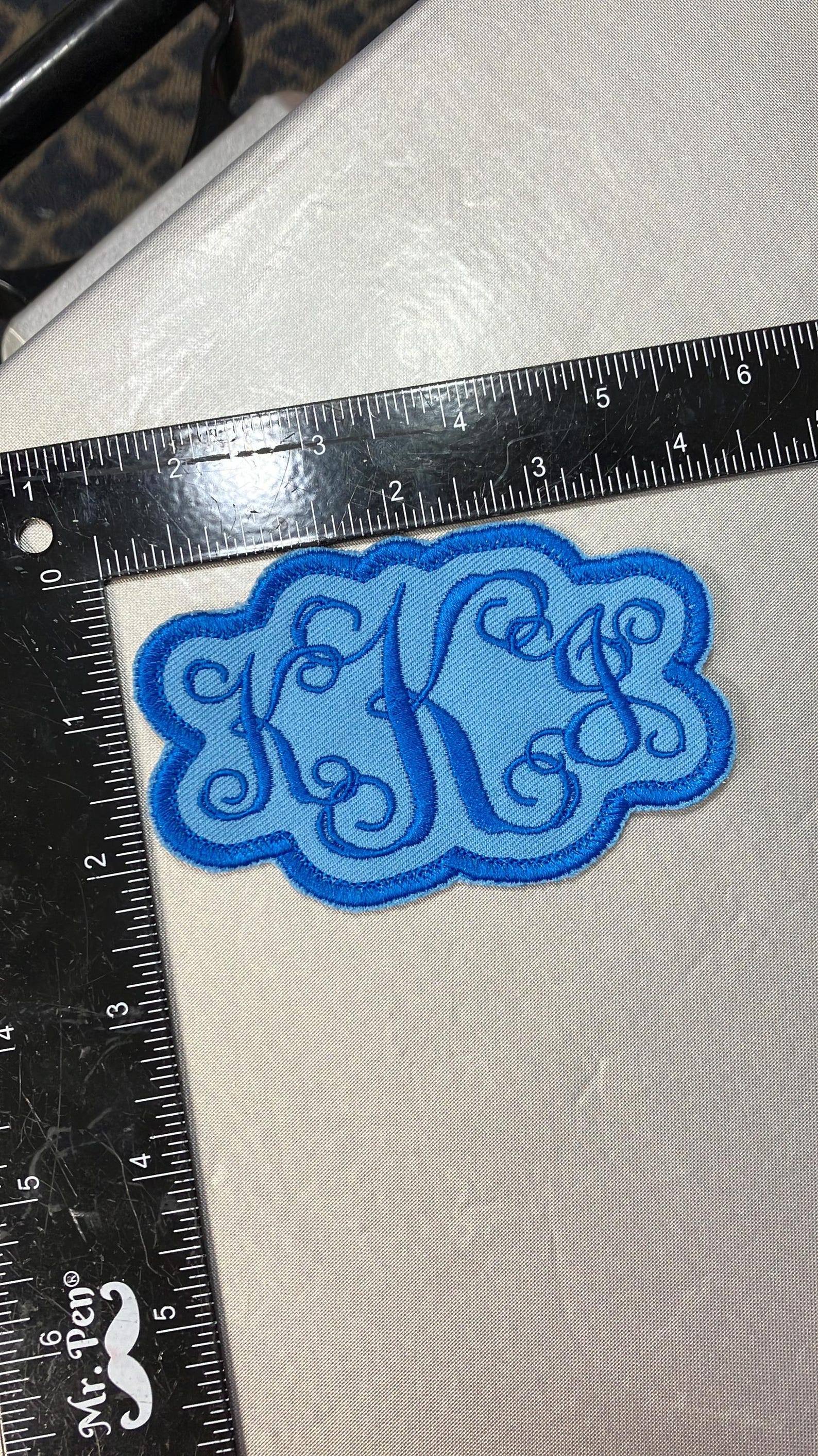 Monogram Patch / Monogram Initial Patch / Sew on Patch / Embroidered ...