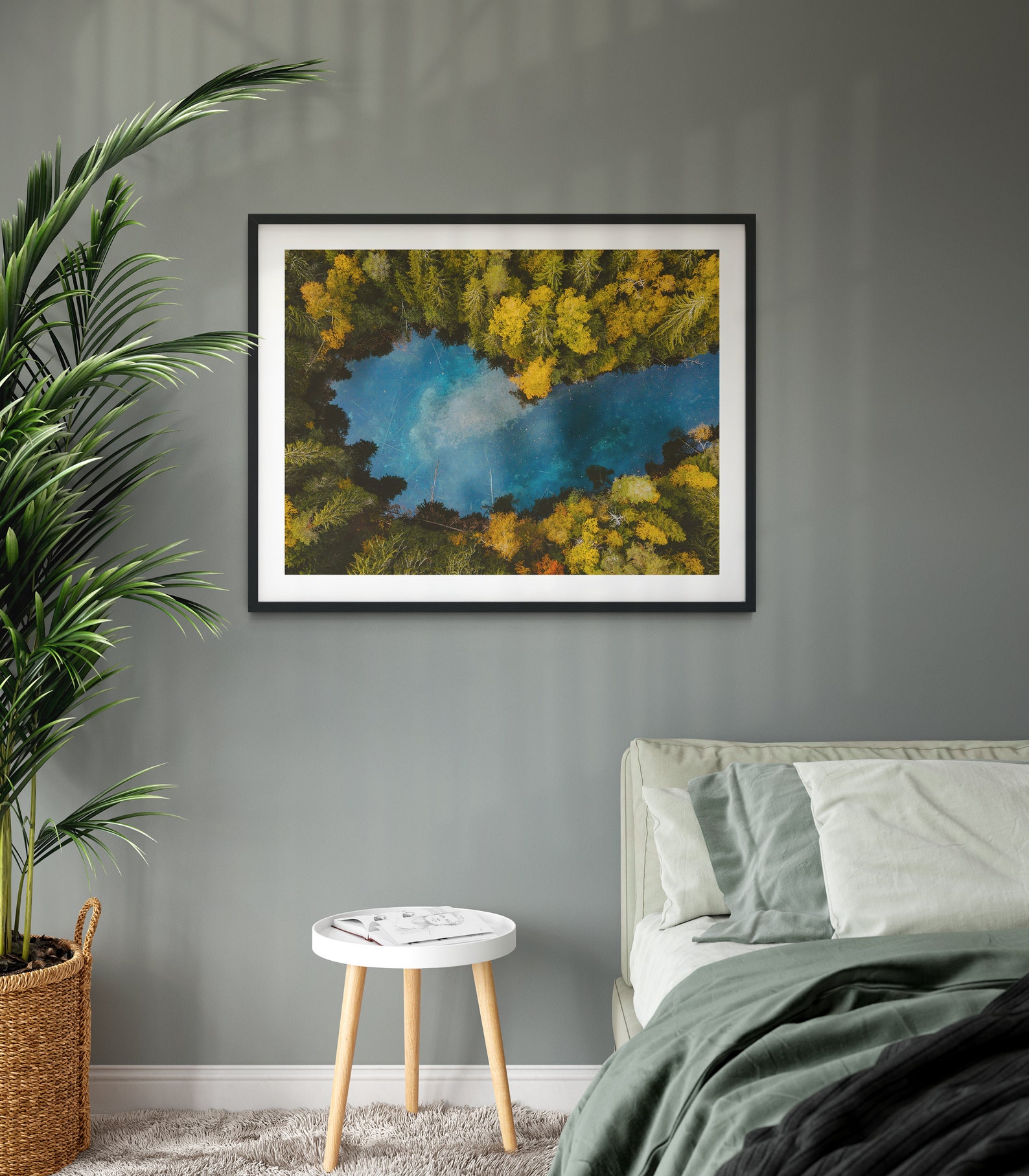 Forest Print, Aerial View, Printable Wall Art, Scandi Print, Wall Art ...