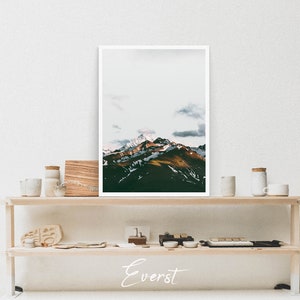 Mountains Print, Wall Art Print, Interior Decor, Printable Digital ...