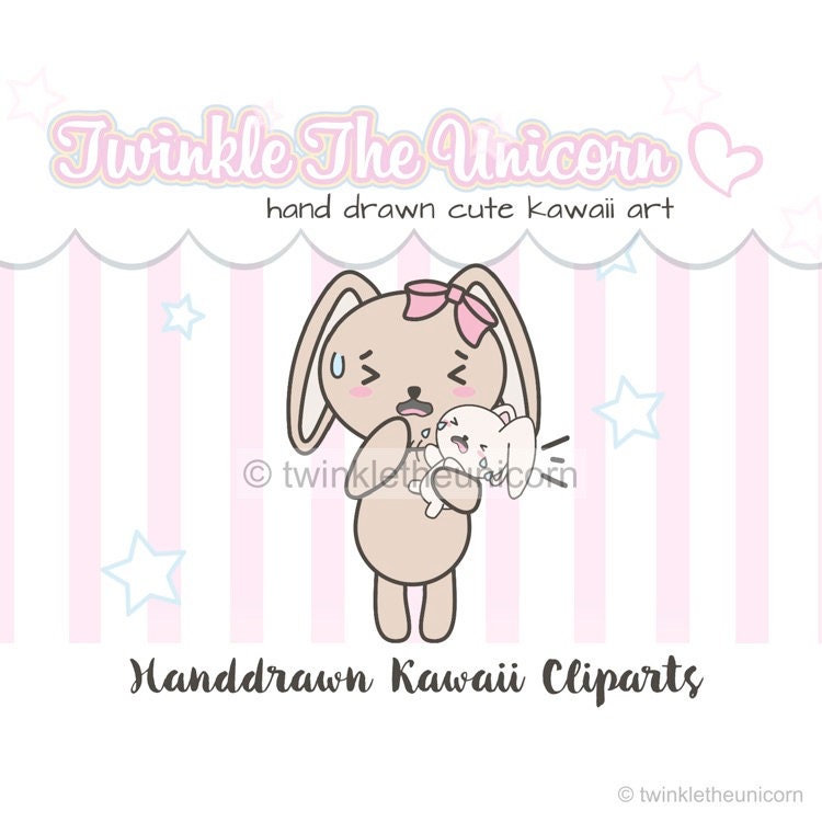 CHUBBY BUNNY High quality png clipart kawaii bunny cute | Etsy