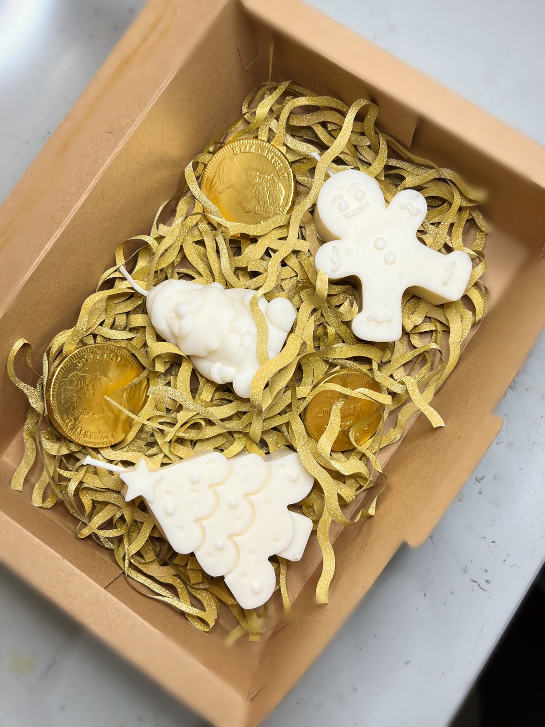 Set of 3 Festive Candles Gingerbread Man Christmas Tree - Etsy