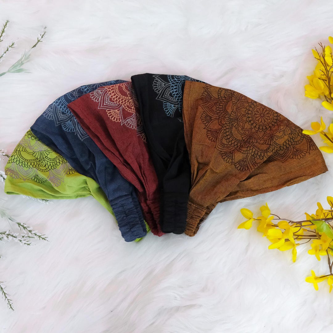 Cotton Head Wraps, Stretchy Head Bands, Handmade Hair Accessories, Boho ...
